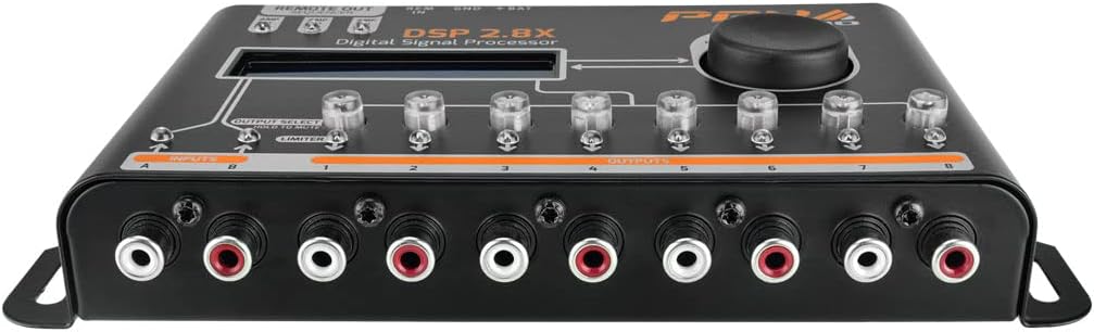 PRV AUDIO DSP 2.8X 2-CH IN / 8-CH OUT DIGITAL SOUND PROCESSOR CAR ...