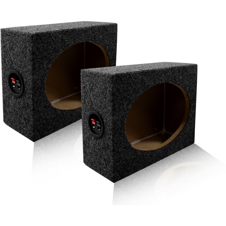 Pair of Sealed Rear-Deck 6x9 MDF Enclosure Boxes, Box for (2) 6"x9" Car ...