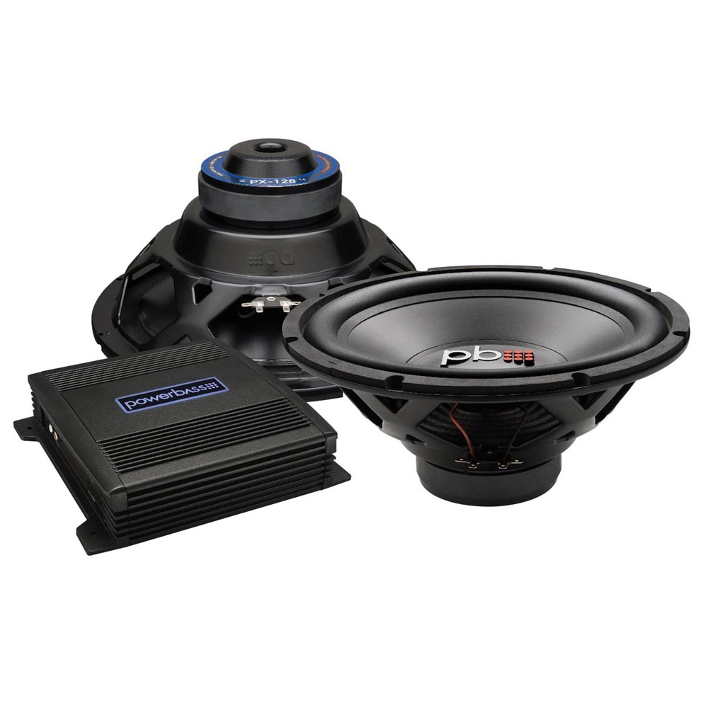 POWERBASS PX-BP12 BASS PACK COMBO (2) PX-128 SUBWOOFERS & (1) PX-2.300 ...