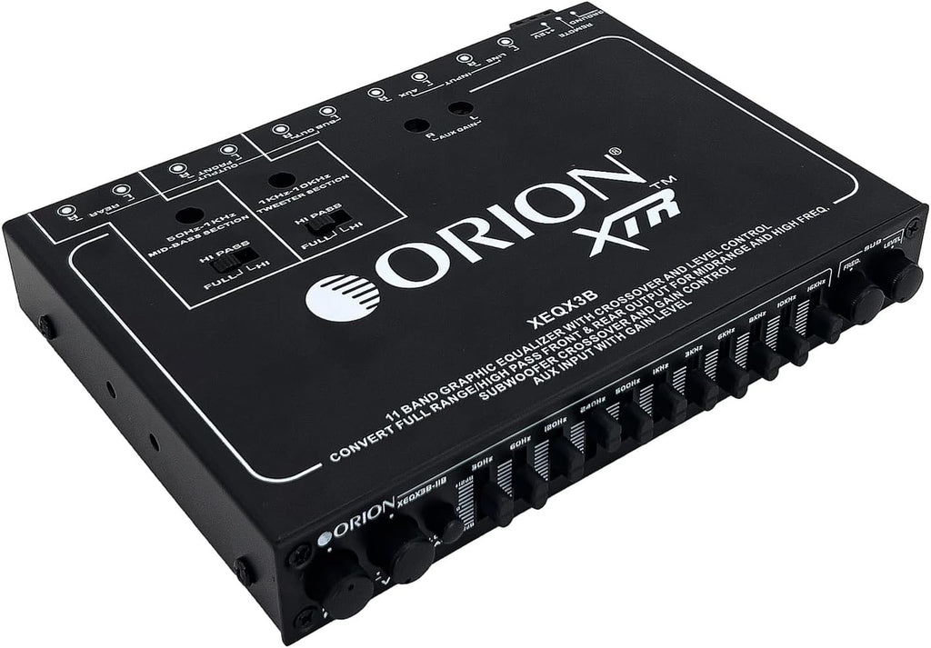 ORION XEQ-X3B 1/2-DIN 11-BAND GRAPHIC EQ CAR EQUALIZER/CROSSOVER w ...